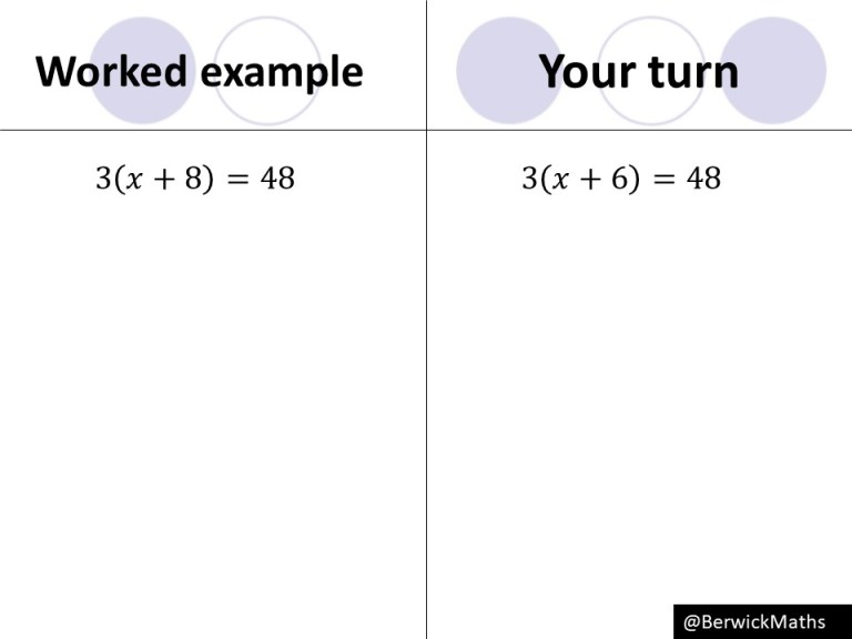 Linear Equations – BerwickMaths