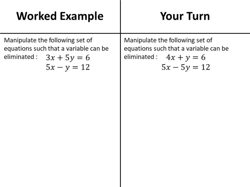 Simultaneous equations – BerwickMaths