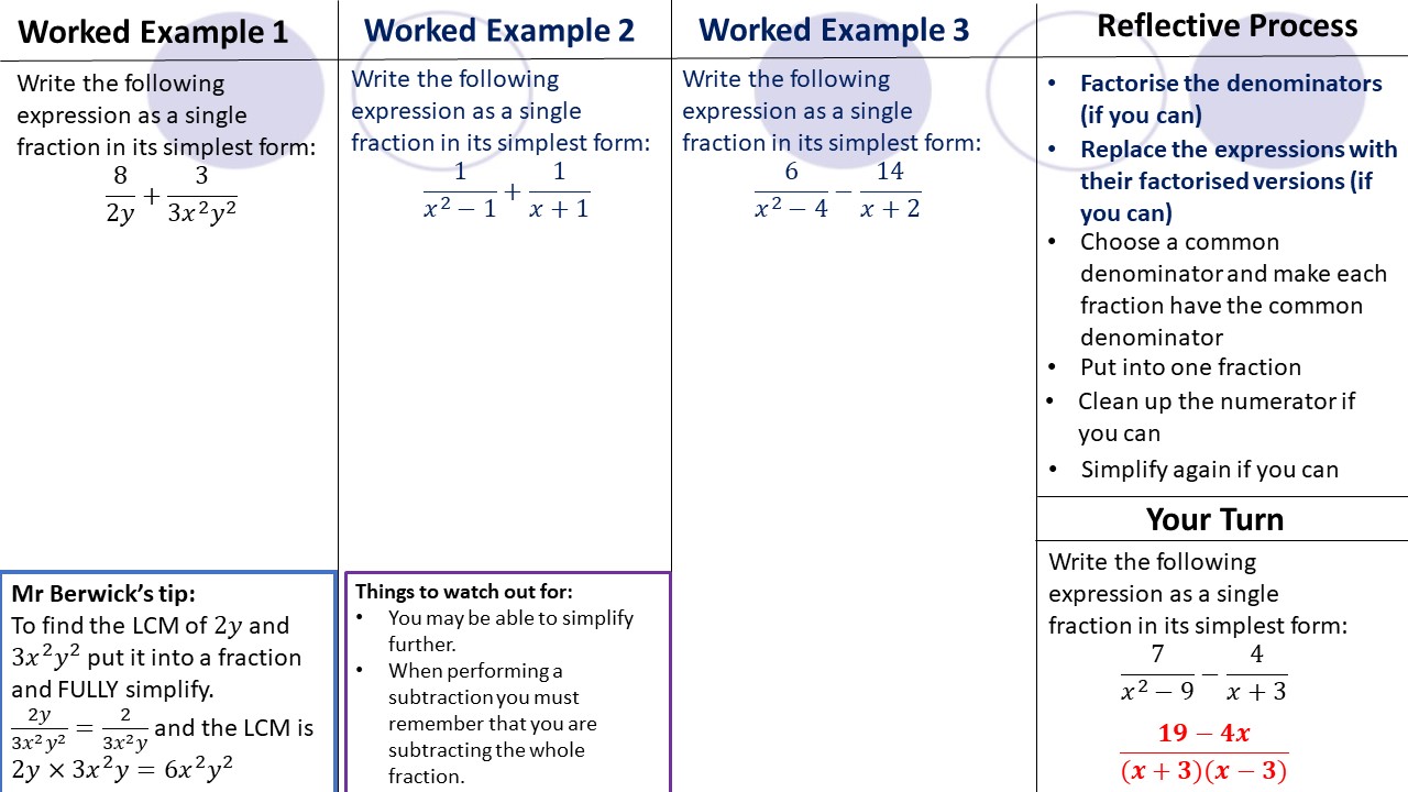 BerwickMaths – The Centre of Worked Examples