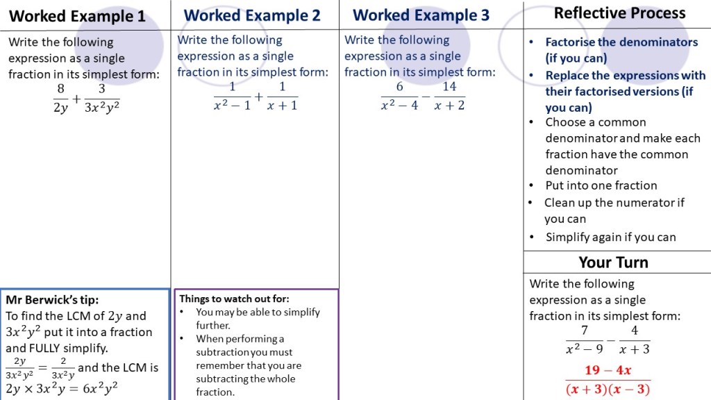 BerwickMaths – The Centre of Worked Examples