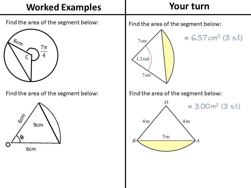 Area of segments (example-problem pairs) – BerwickMaths