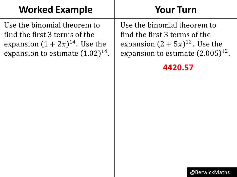 Binomial Expansion – BerwickMaths