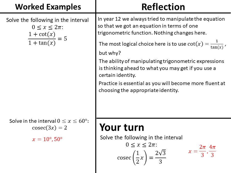 Higher Trigonometry – BerwickMaths