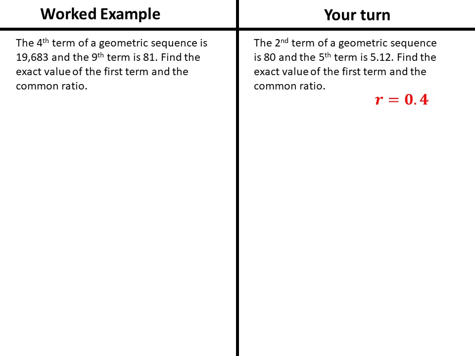 Sequences and series – BerwickMaths