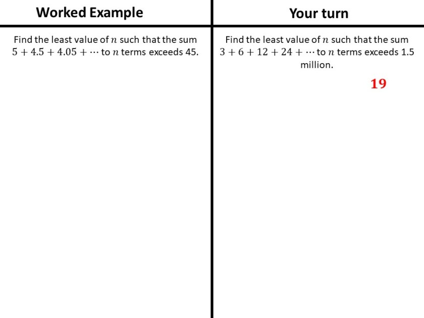 Sequences and series – BerwickMaths